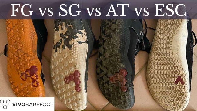 Vivobarefoot grip comparison - FG vs SG vs ESC vs AT vs Lite vs etc ...